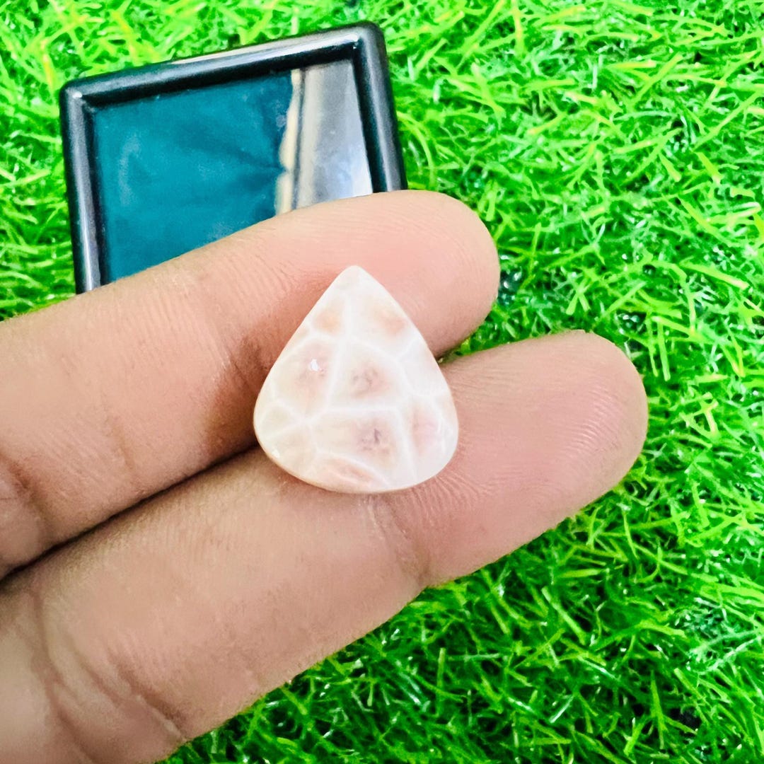 AAA Pink Larimar Natural Stone – Round Cabochon Hand Polished Use for ...