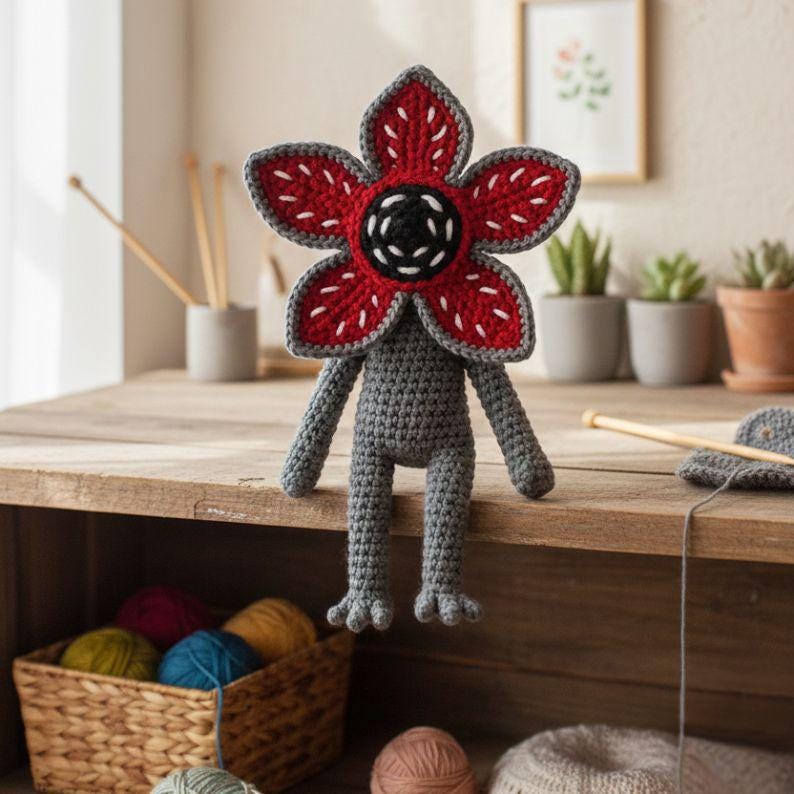 Demogorgon Crochet Pattern PDF | Amigurumi Monster Plush Toy | Cute ...