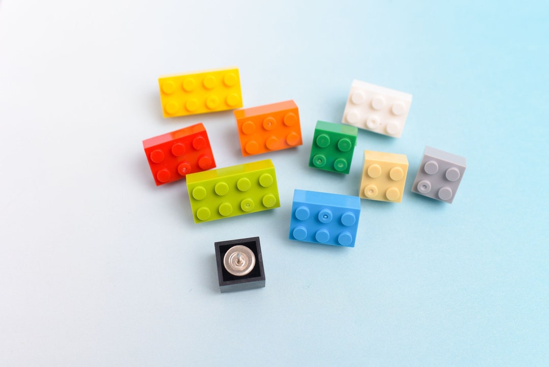 Building Block Push Pins, Fun Office Decor, Set of 10 - Etsy