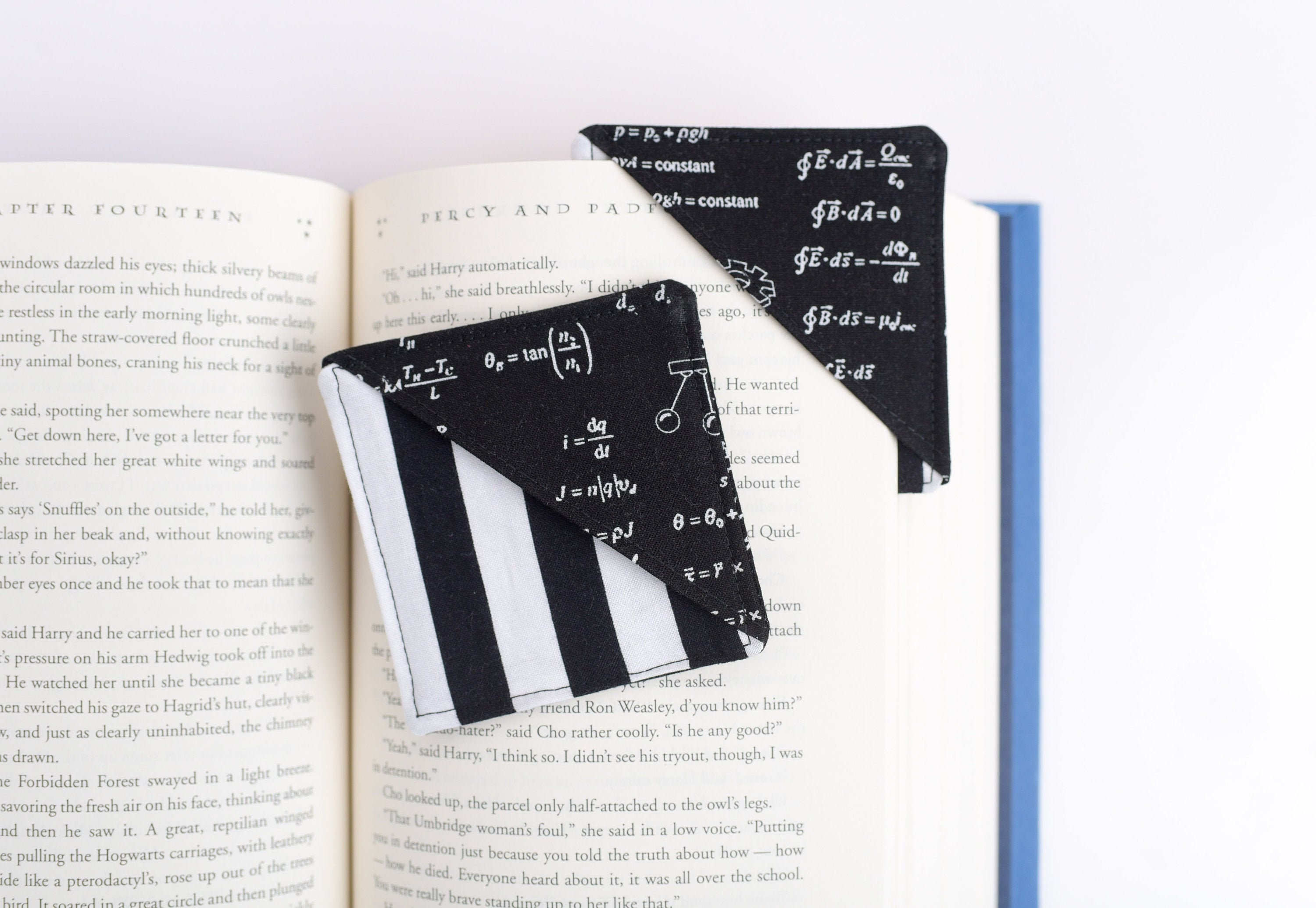 ONE Fabric Corner Bookmark Math Physics Equations Print - Etsy