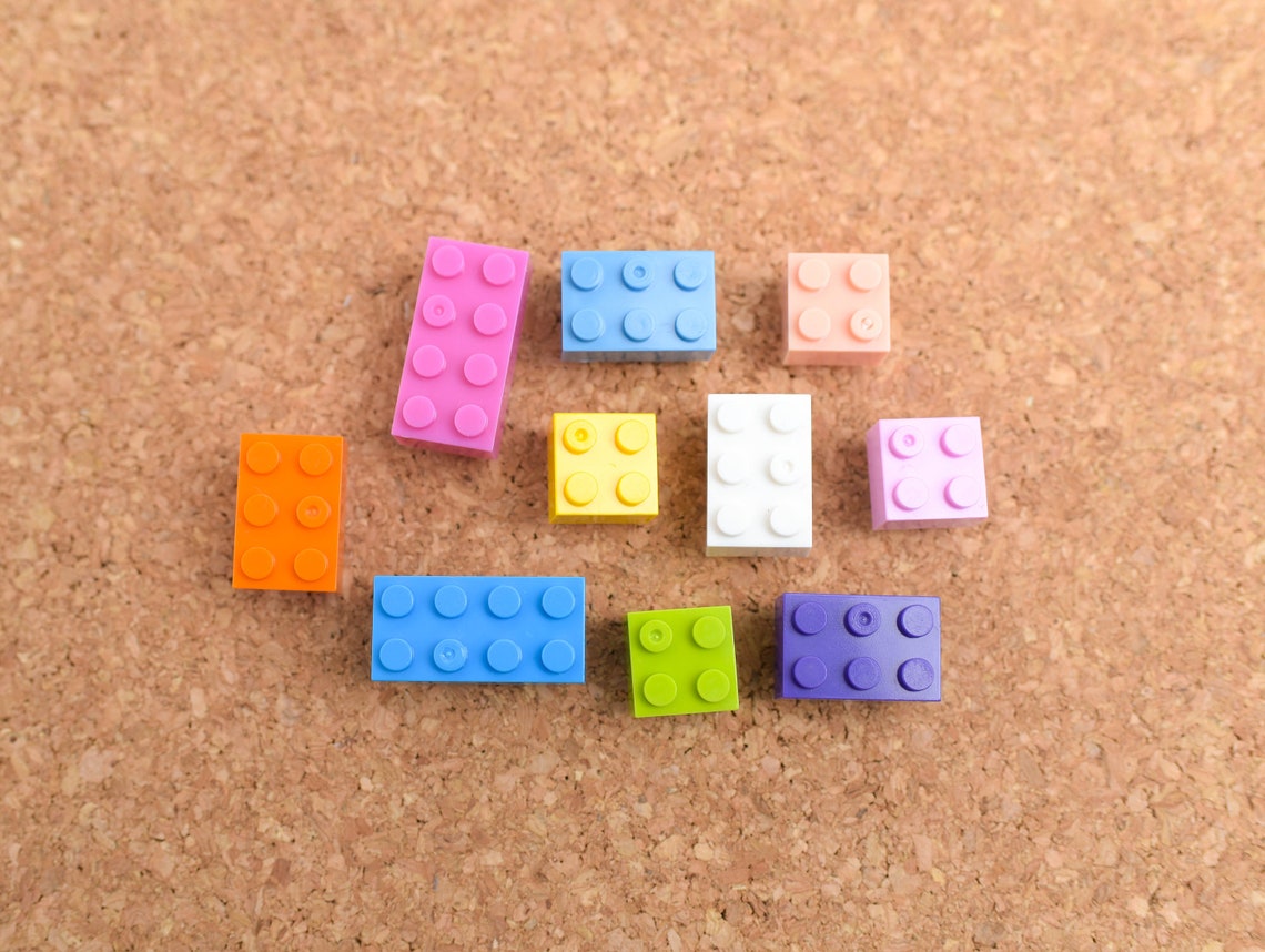 Building Block Push Pins Set of 10 Girls Room Decor - Etsy