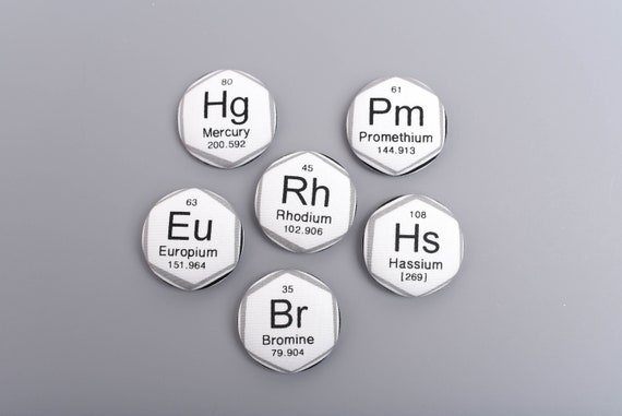 Periodic Table Magnets Elements May Vary Set of 6 Science | Etsy
