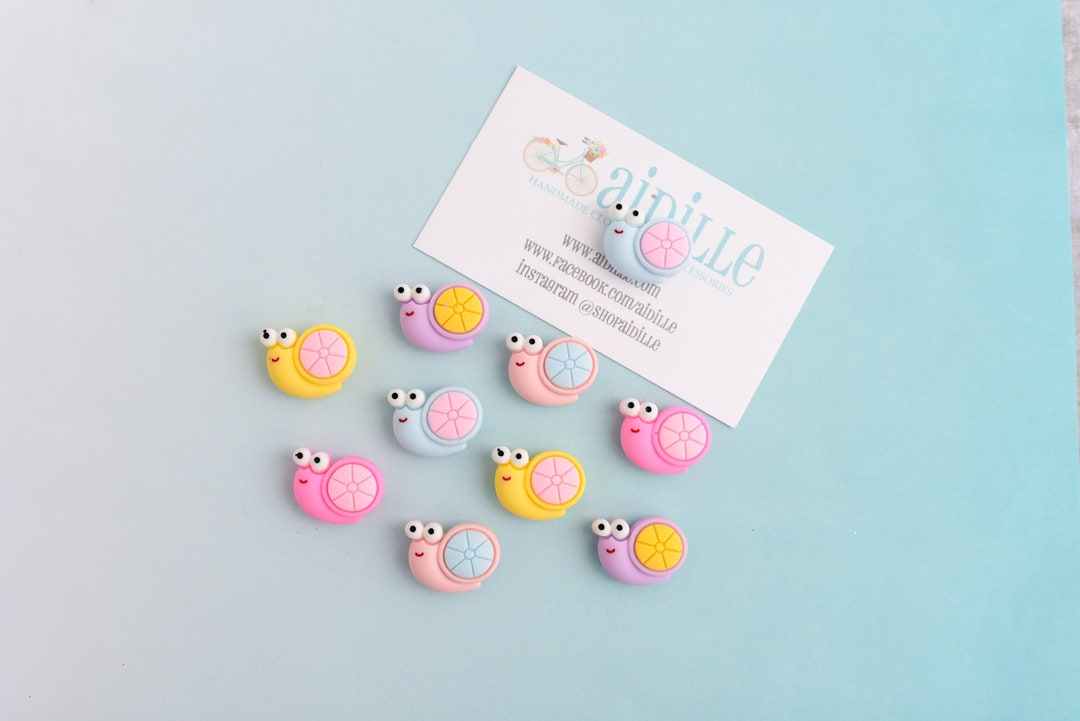 Cute Cartoon Snail Magnets, Resin Colorful Girls Locker Magnets ...