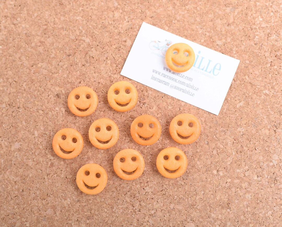 Smiley Fries Push Pins OR Magnets Decorative Kitchen - Etsy