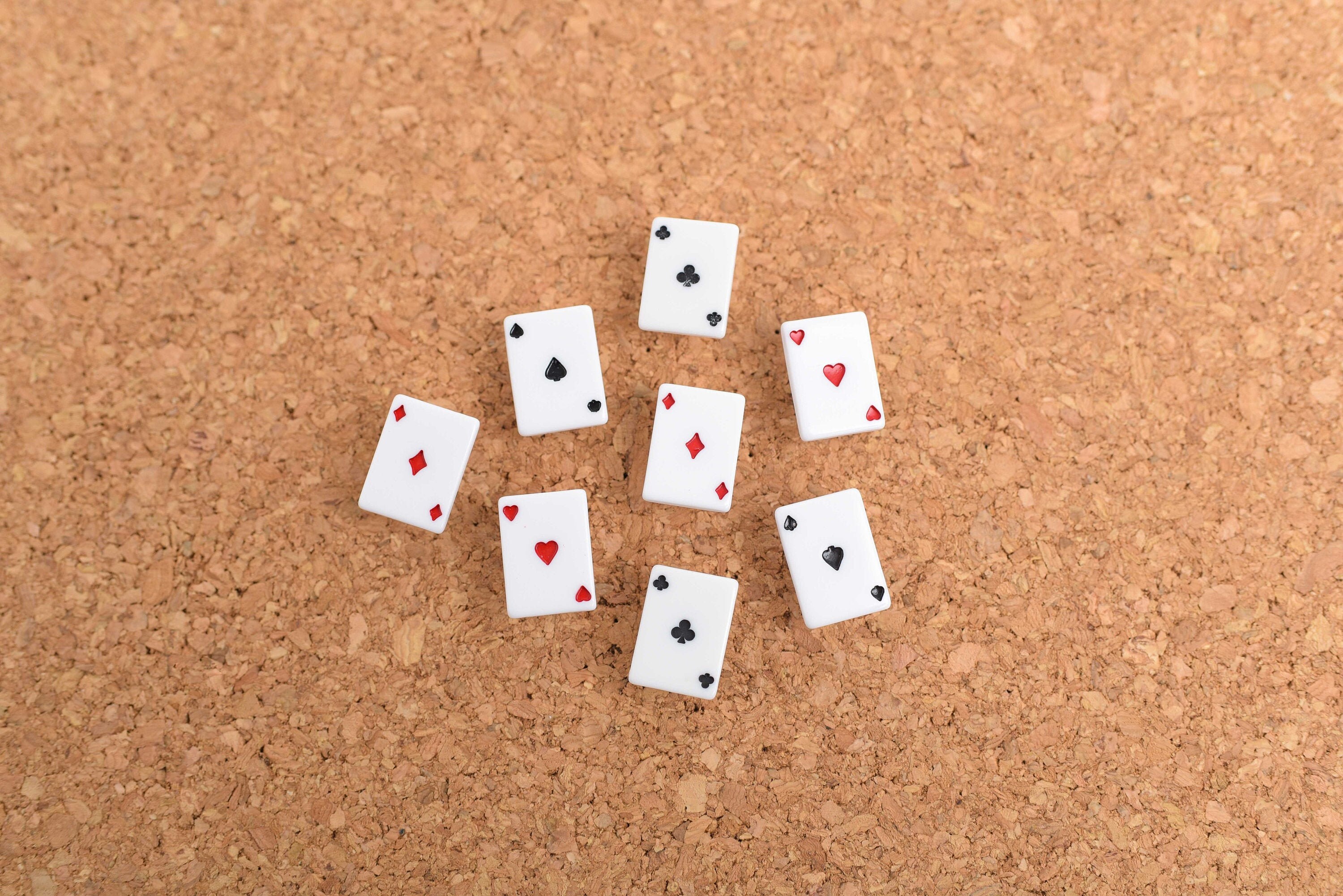 Playing Card Push Pins Set of 8 Poker Card Thumb Tacks Man | Etsy