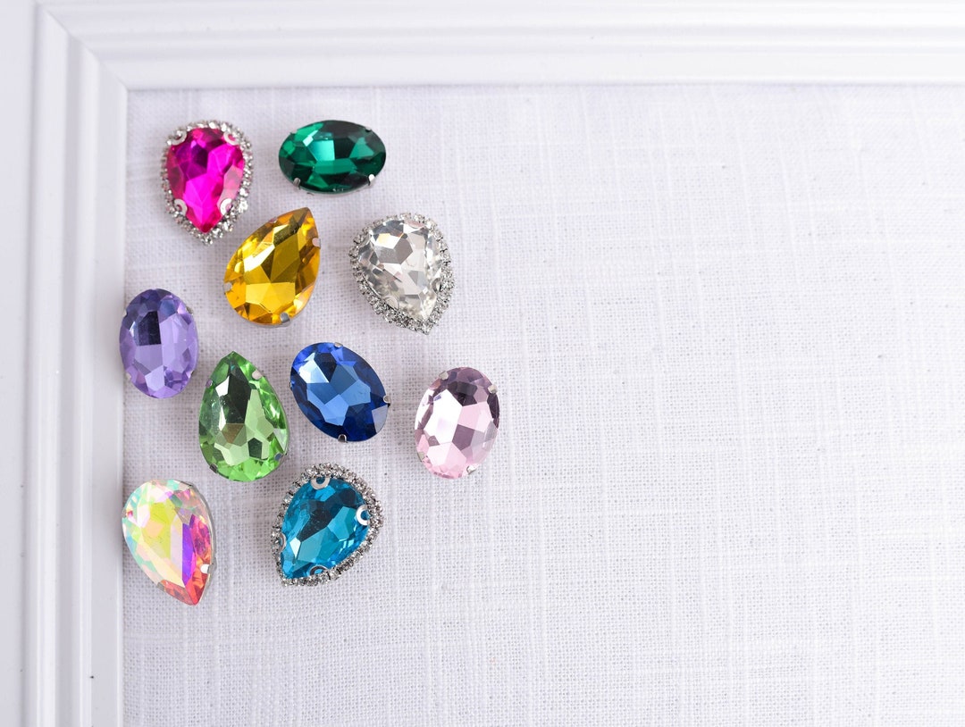 Rhinestone Jewel Push Pins: Glam Bulletin Board Tacks (set of 10) - Etsy