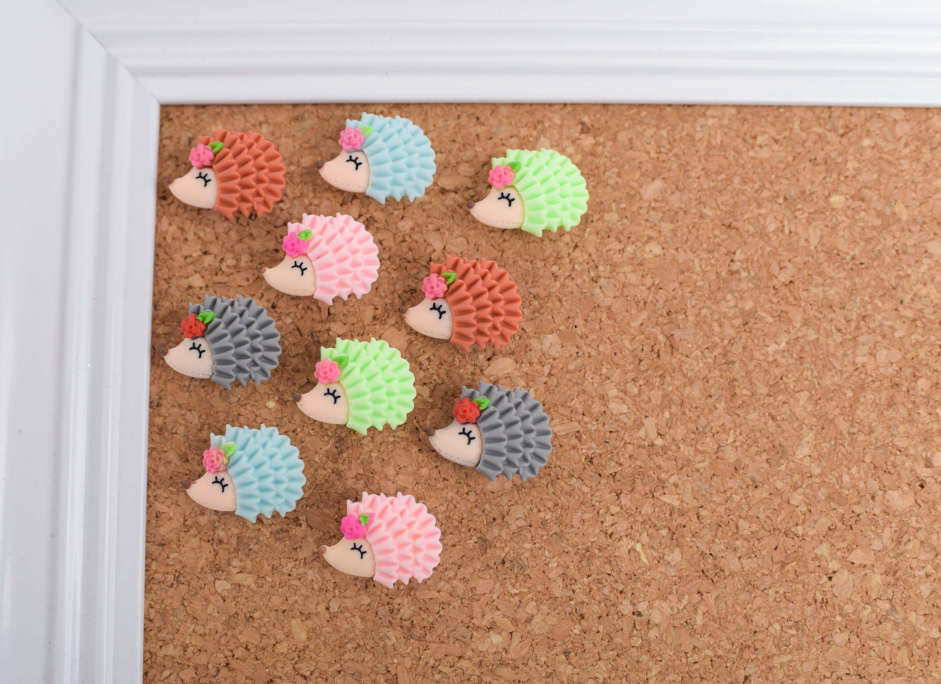 Hedgehog Push Pins, Set of 5 or 10, Decorative Animal Thumb Tacks ...