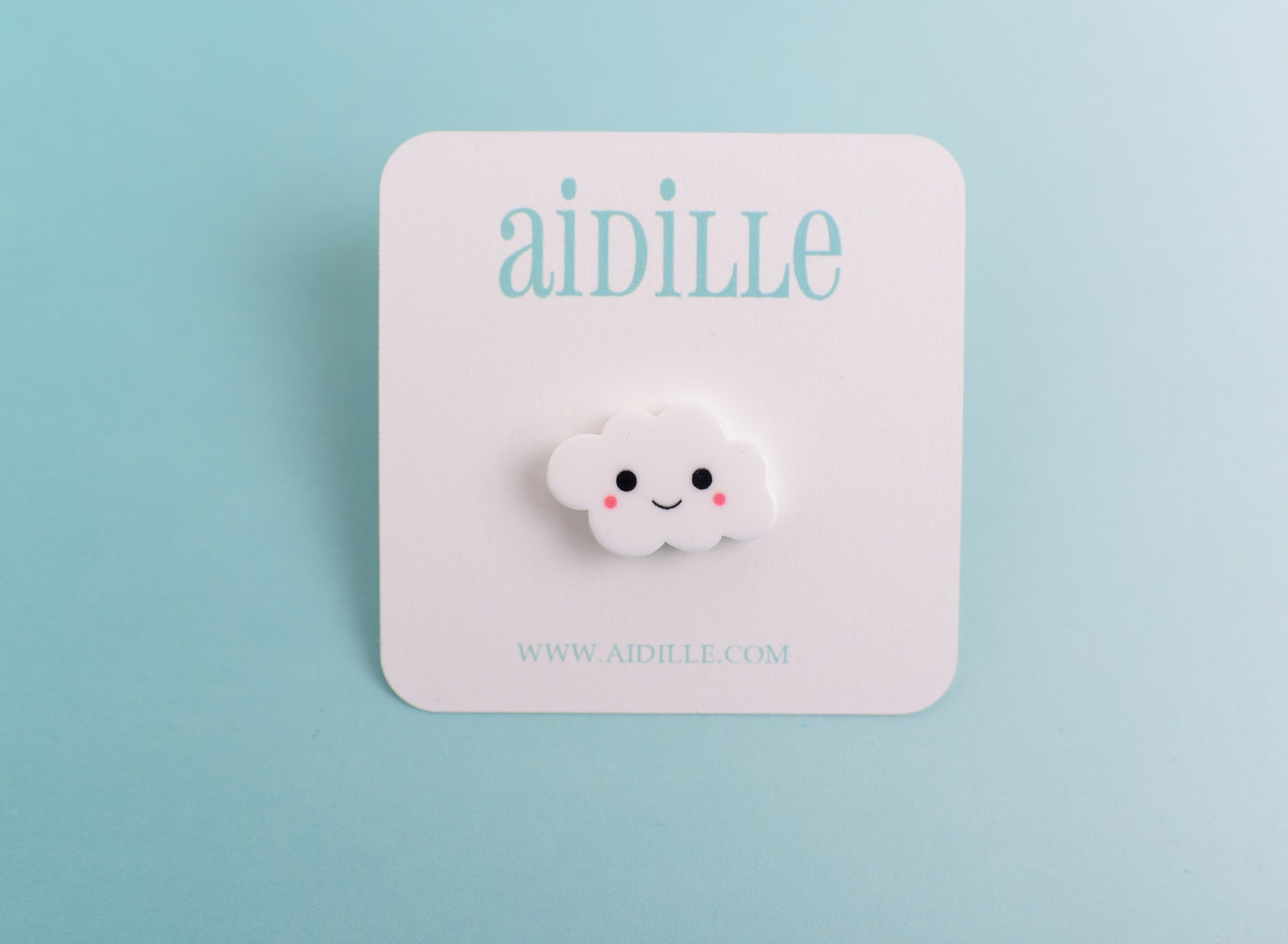 Kawaii Cloud Pin Resin Lapel Pin with Butterfly Clasp Happy | Etsy