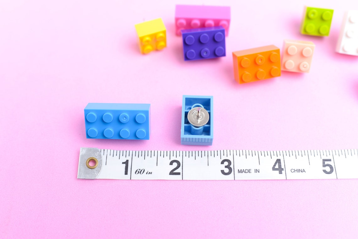 Building Block Push Pins Set of 10 Girls Room Decor - Etsy