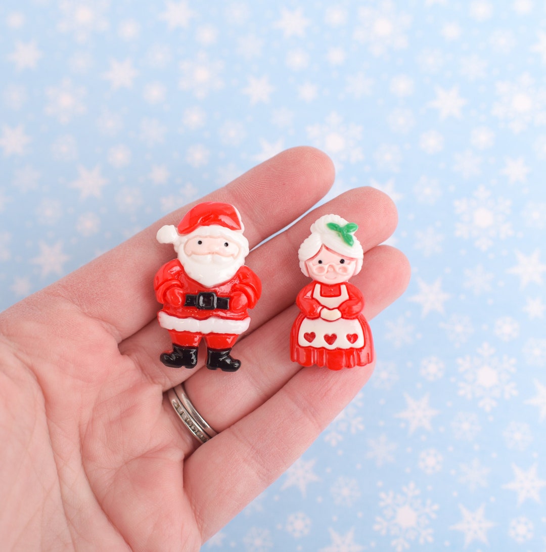 Christmas Santa and Mrs. Claus Magnets Festive Little Resin - Etsy