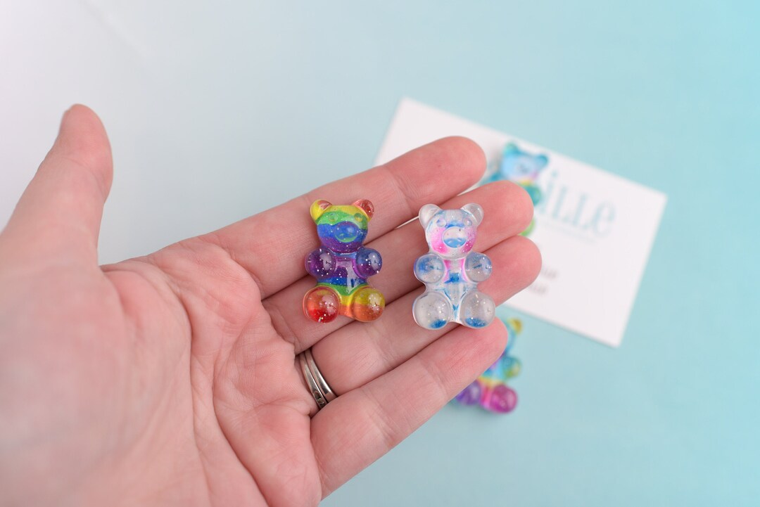 JUMBO Gummy Bear Magnets, Set of 5 Large Girls Locker Magnets, Rainbow ...