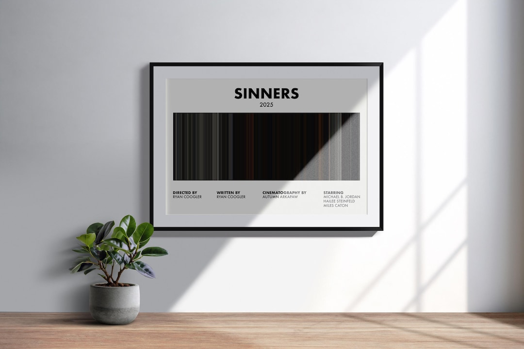 Custom Barcode Minimalist Movie Poster – Unique Movie Wall Art for Fans ...
