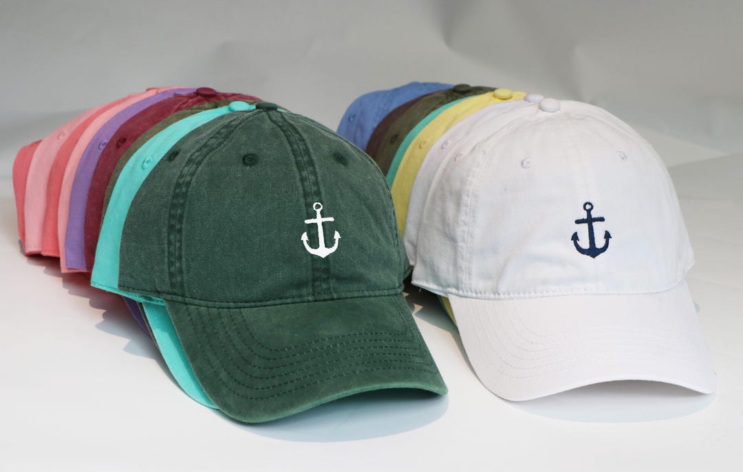 Embroidered Anchor Baseball Cap: Personalized Cotton Dad Hat - Etsy