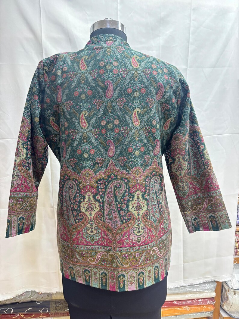 Kashmiri Pashmina Wool Jacket: Vintage Woven Paisley Coat, Christmas ...