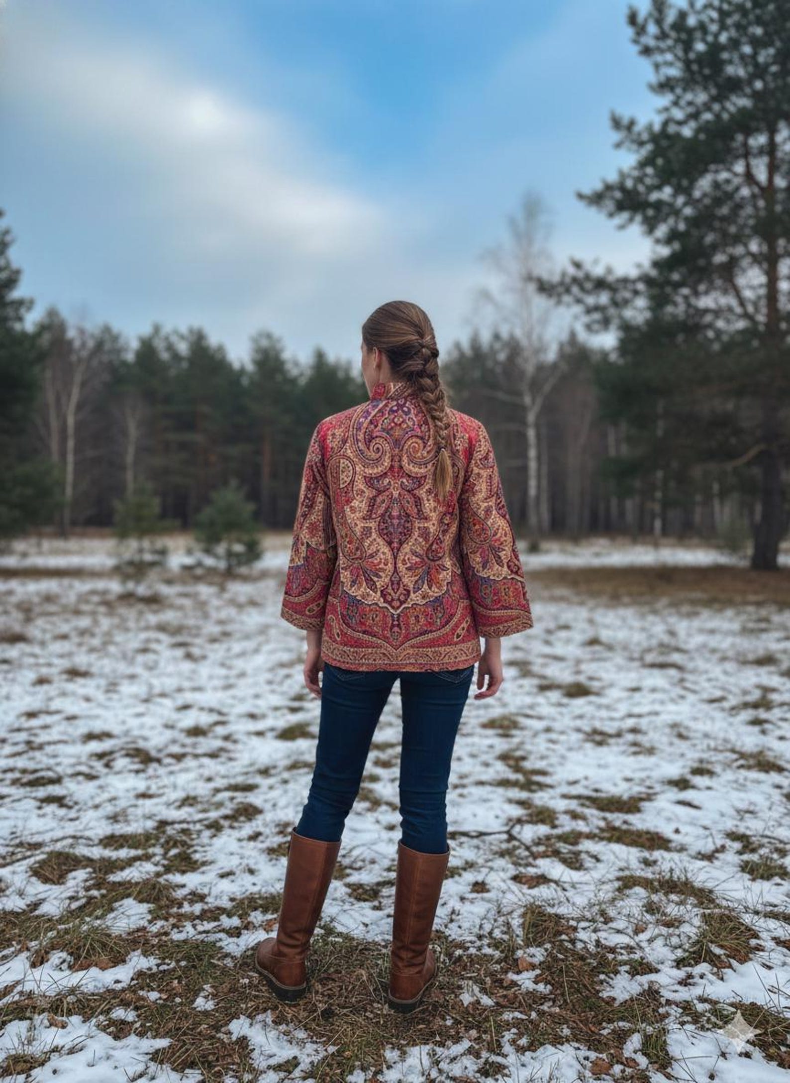 Kashmiri Pashmina Wool Jacket: Vintage Woven Paisley Coat Short Jacket ...
