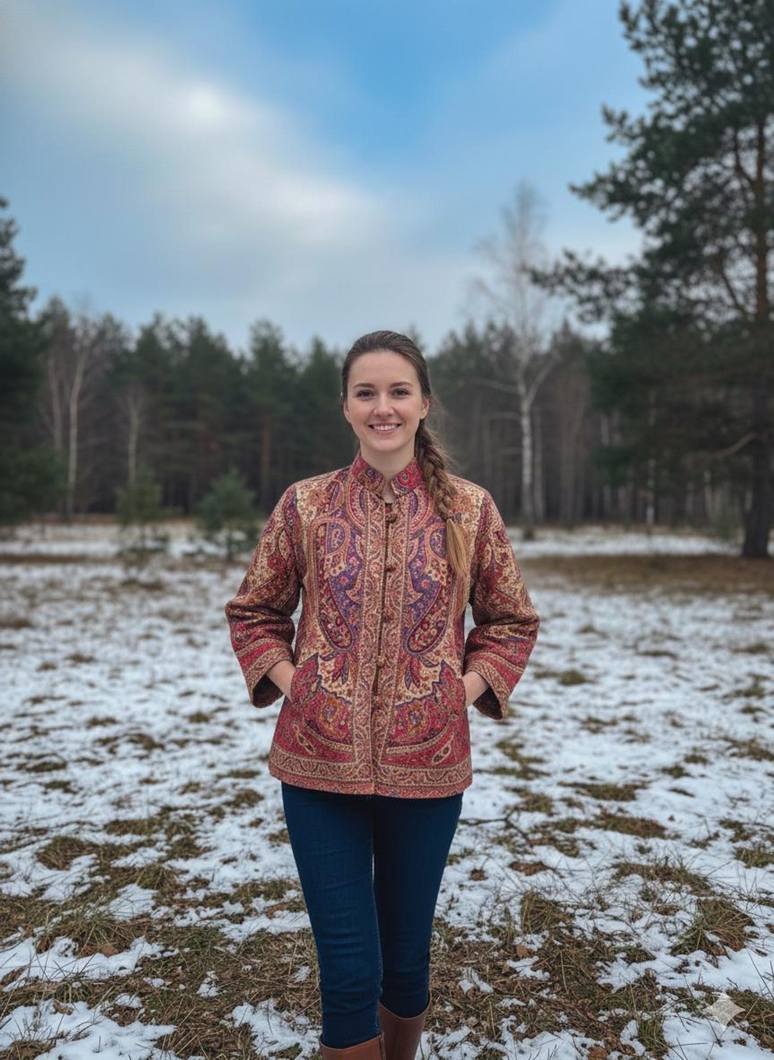 Kashmiri Pashmina Wool Jacket: Vintage Woven Paisley Coat Short Jacket ...