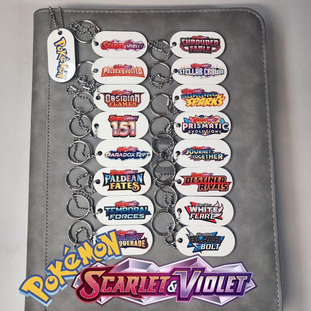 Pokémon TCG Binder Tags: Scarlet & Violet Full Sets - Etsy