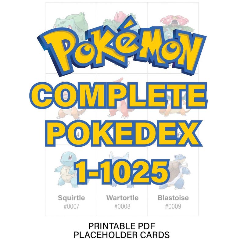 Pokedex Placeholders - Etsy