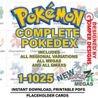 Printable National Dex Pokémon Binder Placeholder Collection ...