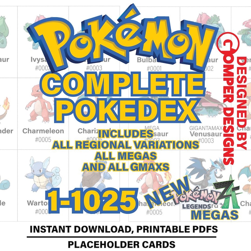 Pokedex Placeholders - Etsy