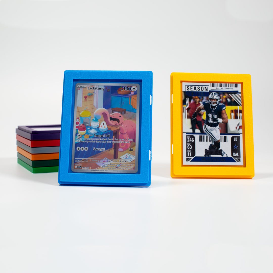 Toploader Card Display Case: Stackable, With Display Stand PLA Plastic ...