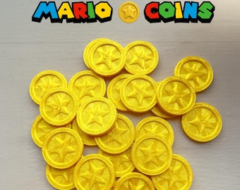 Mario Star Coins – 3D Printed Party Favors, Reward Tokens - Etsy