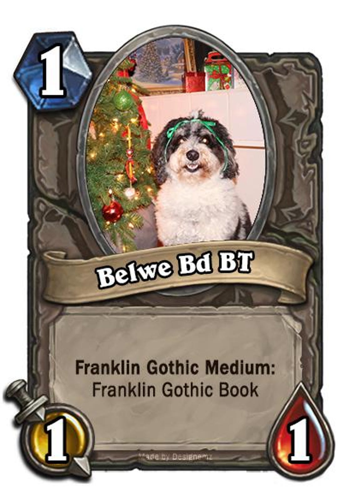 Custom Hearthstone Minion Card – PSD Template for Printable or Digital ...
