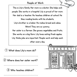 Reading Comprehension Worksheets Grade 1-2-3 | ESL Printable Activities ...
