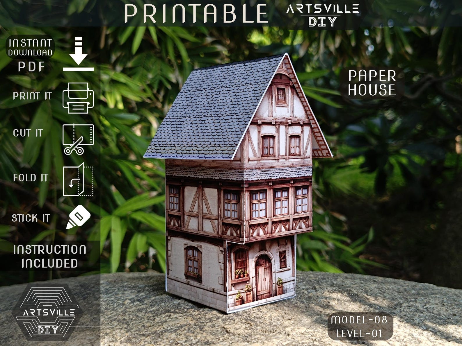 Printable Medieval Miniatures – 3d Paper House for Kids, Hobbyists ...