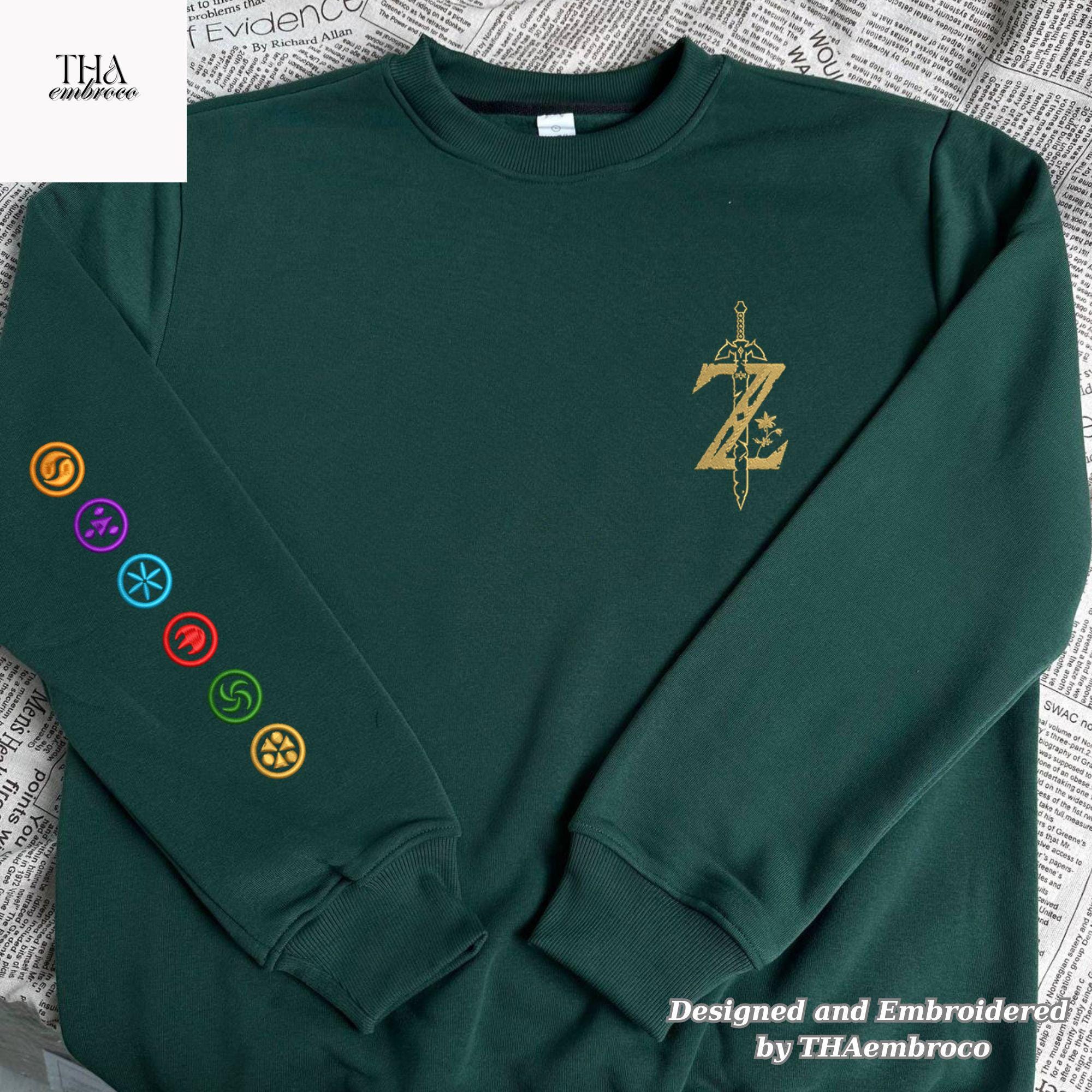 Hyrule Royal Crest the Legend of Zelda Embroidered Sweatshirt and ...