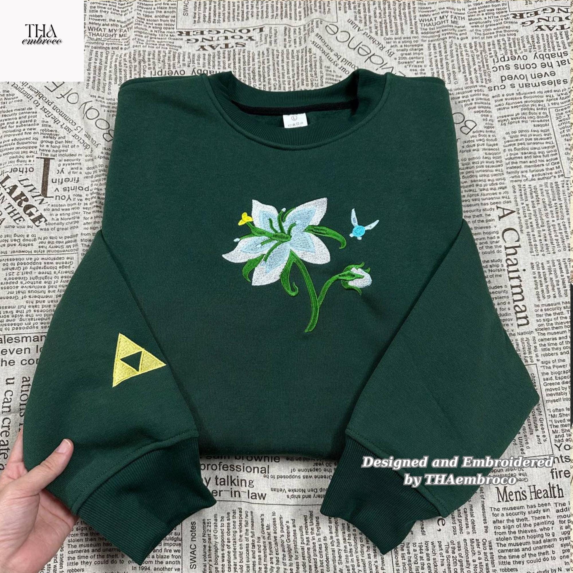 Legend of Zelda Embroidered Sweatshirt and Hoodie, Silent Princess ...