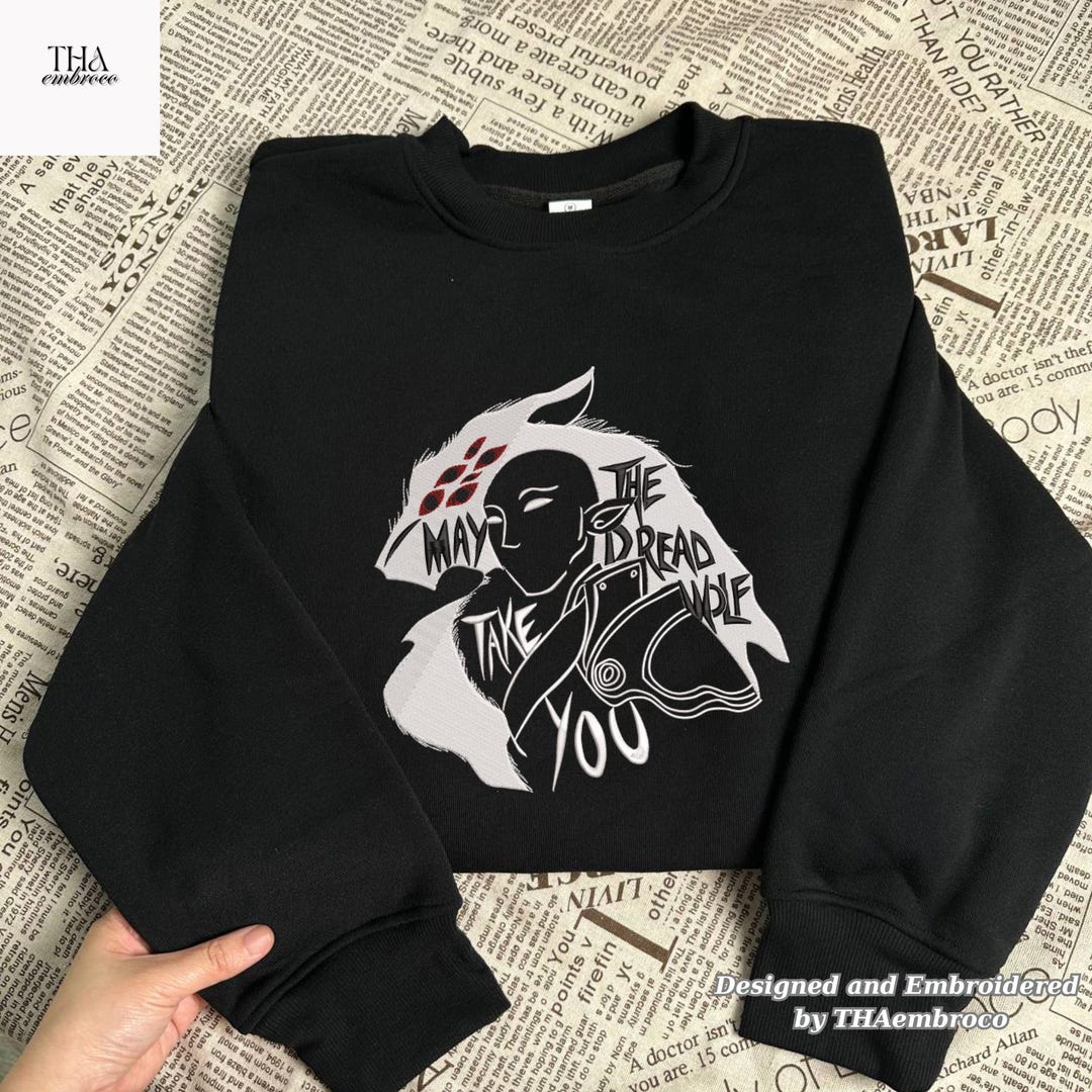Solas Dragon Age Embroidered Sweater, May the Dread Wolf Take You ...