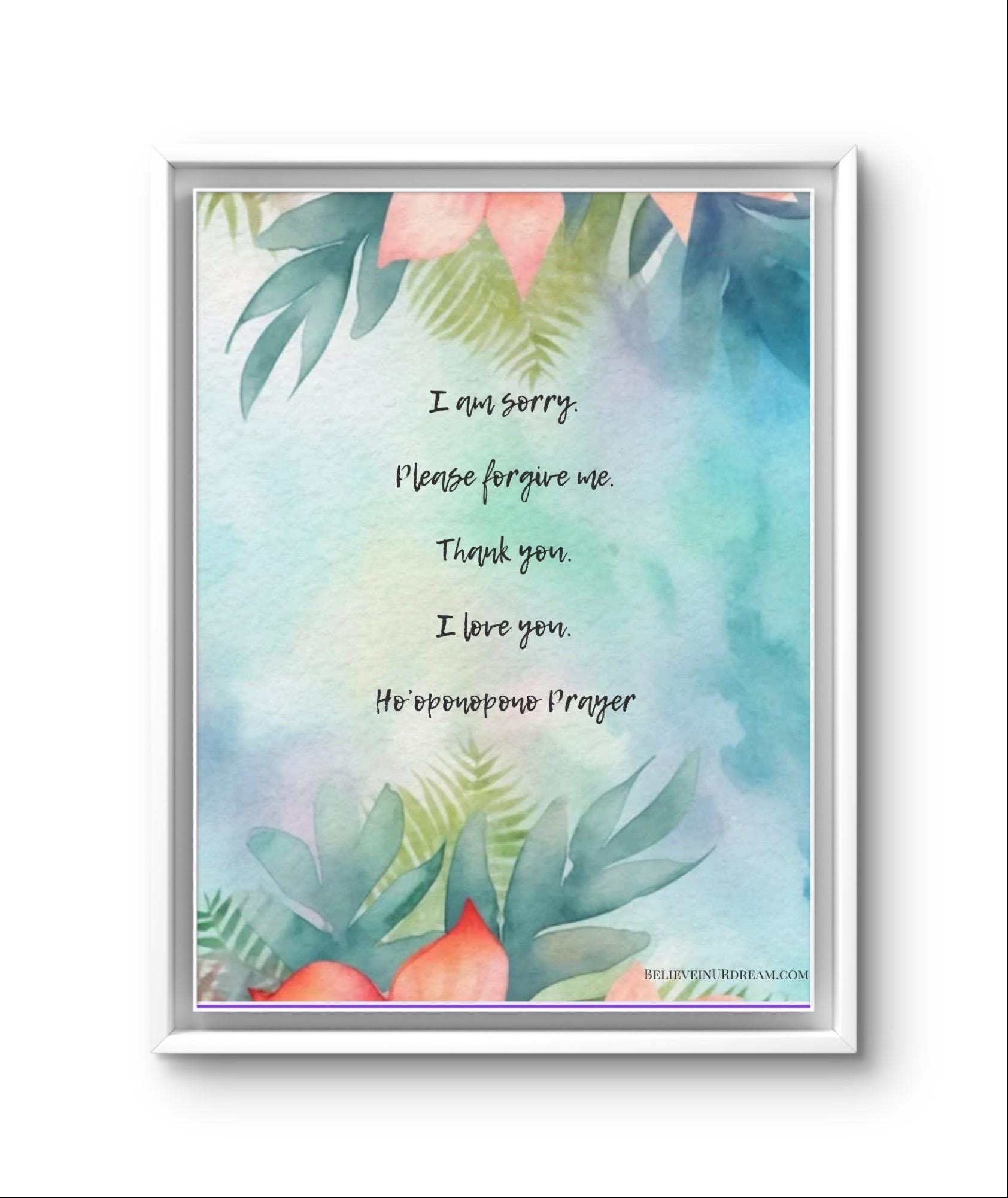 Ho’oponopono Prayer Downloadable Print - Etsy