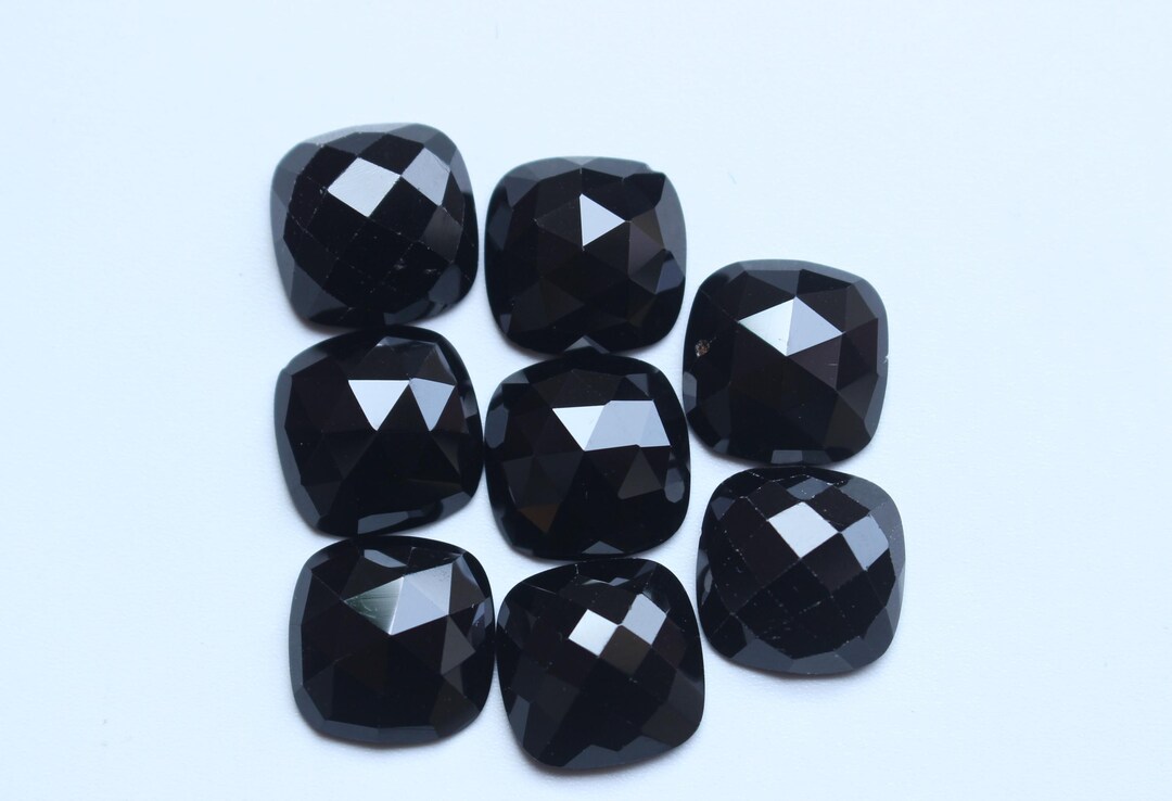 Spinel Gemstone, Black Spinel Baguette Step Cut Faceted Cabochon, Loose ...