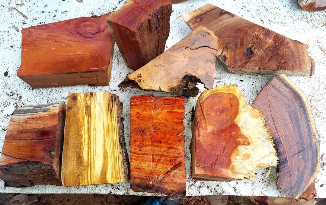 Lg Wood 20 Lb Lot Manzanita Olive Juniper Black Locust Eucalyptus ...