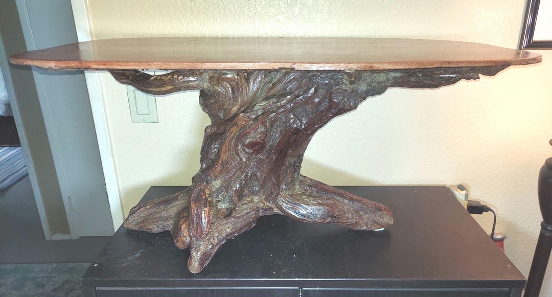 Manzanita & Rosewood Coffee Table Tree 34x19x16" Dark Hardwood Unique ...