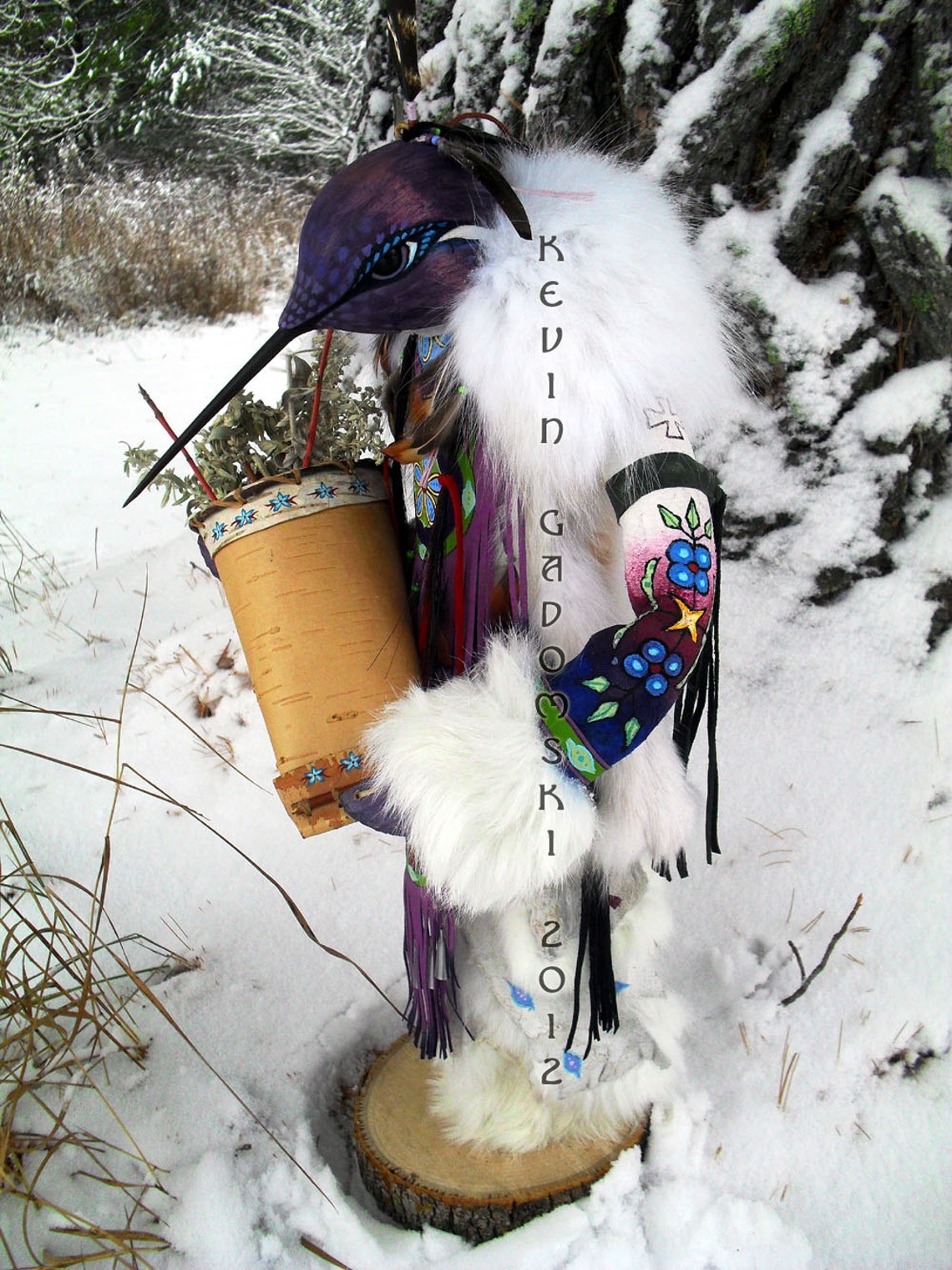 Purple Hummingbird Manitou spirit or Totem - Etsy