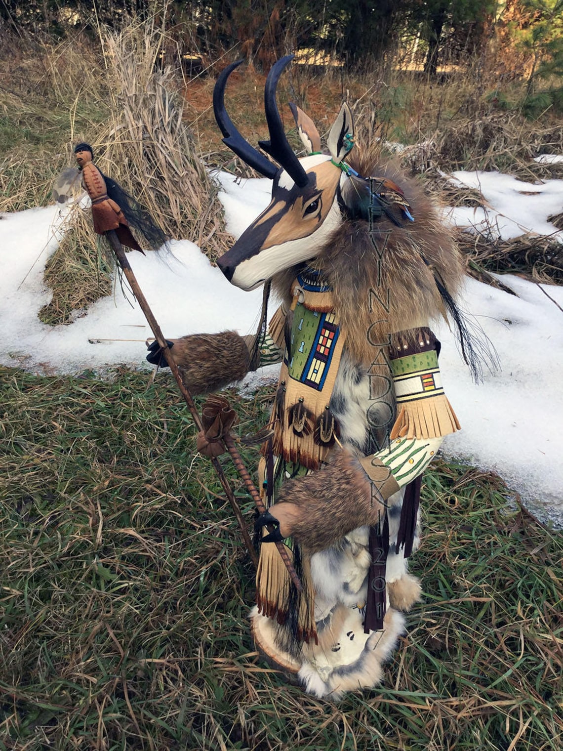 Pronghorn Manitou spirit or Totem - Etsy