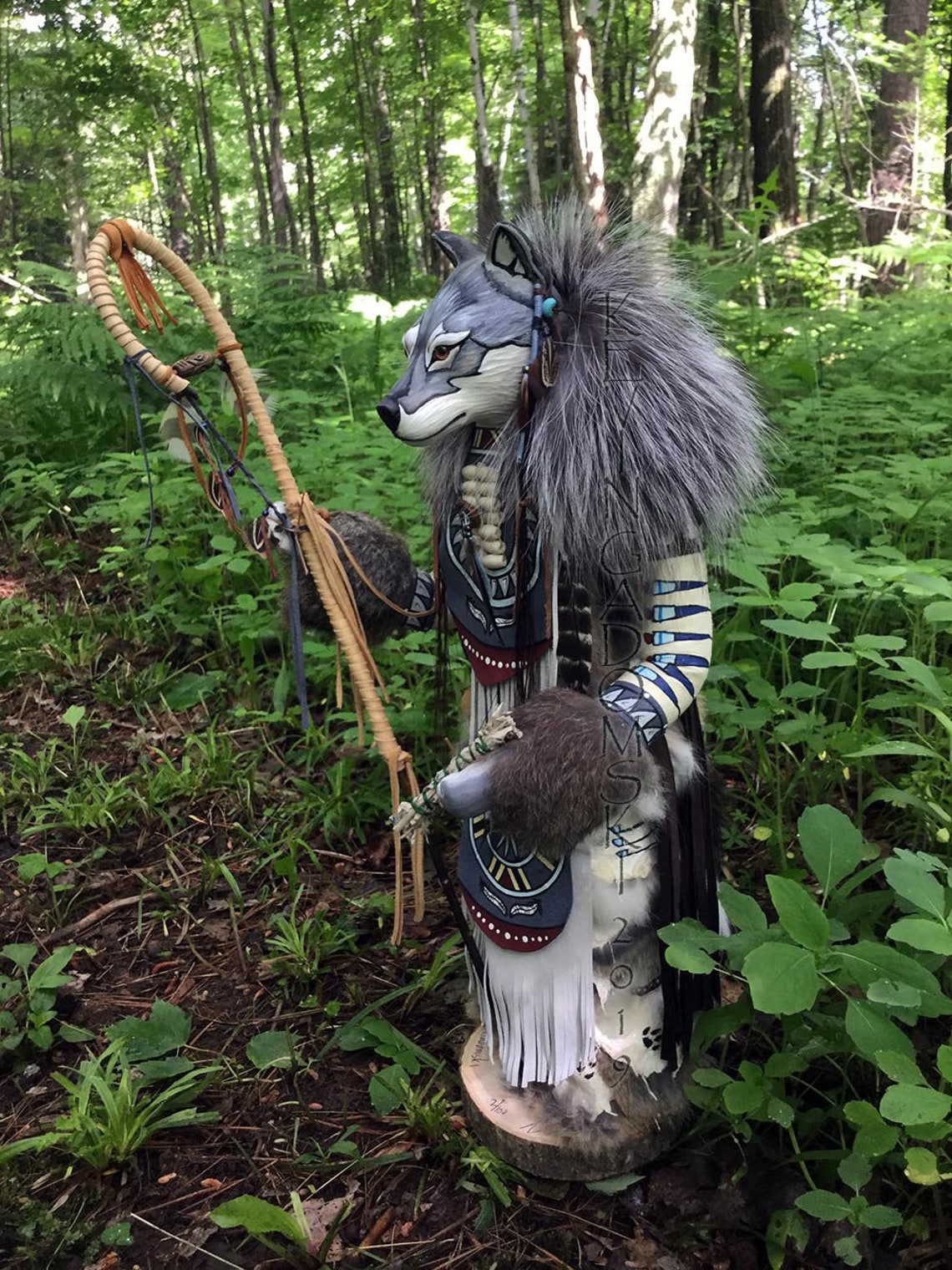 Grey Wolf Manitou spirit or Totem - Etsy