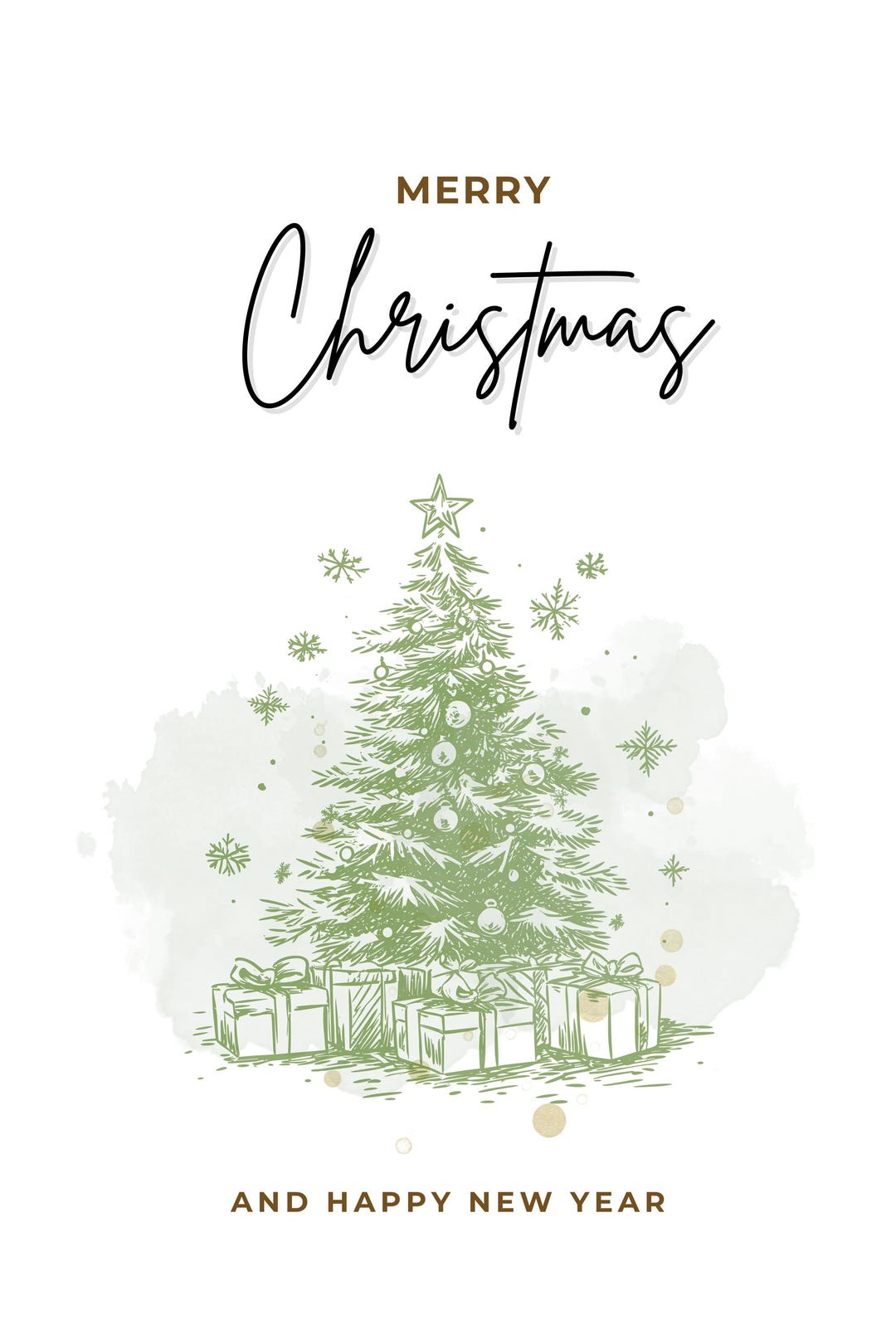 Watercolor Christmas Card Bundle: Printable Holiday Cards (digital ...