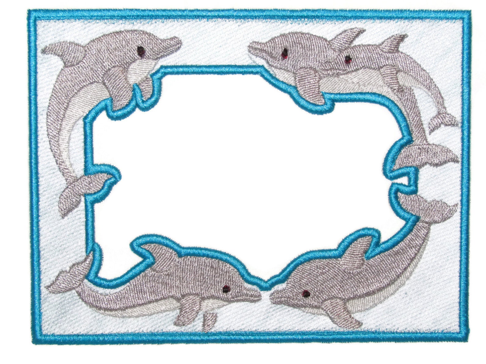Dolphin Frame Embroidered Quilt Label to Customize With Your - Etsy Canada