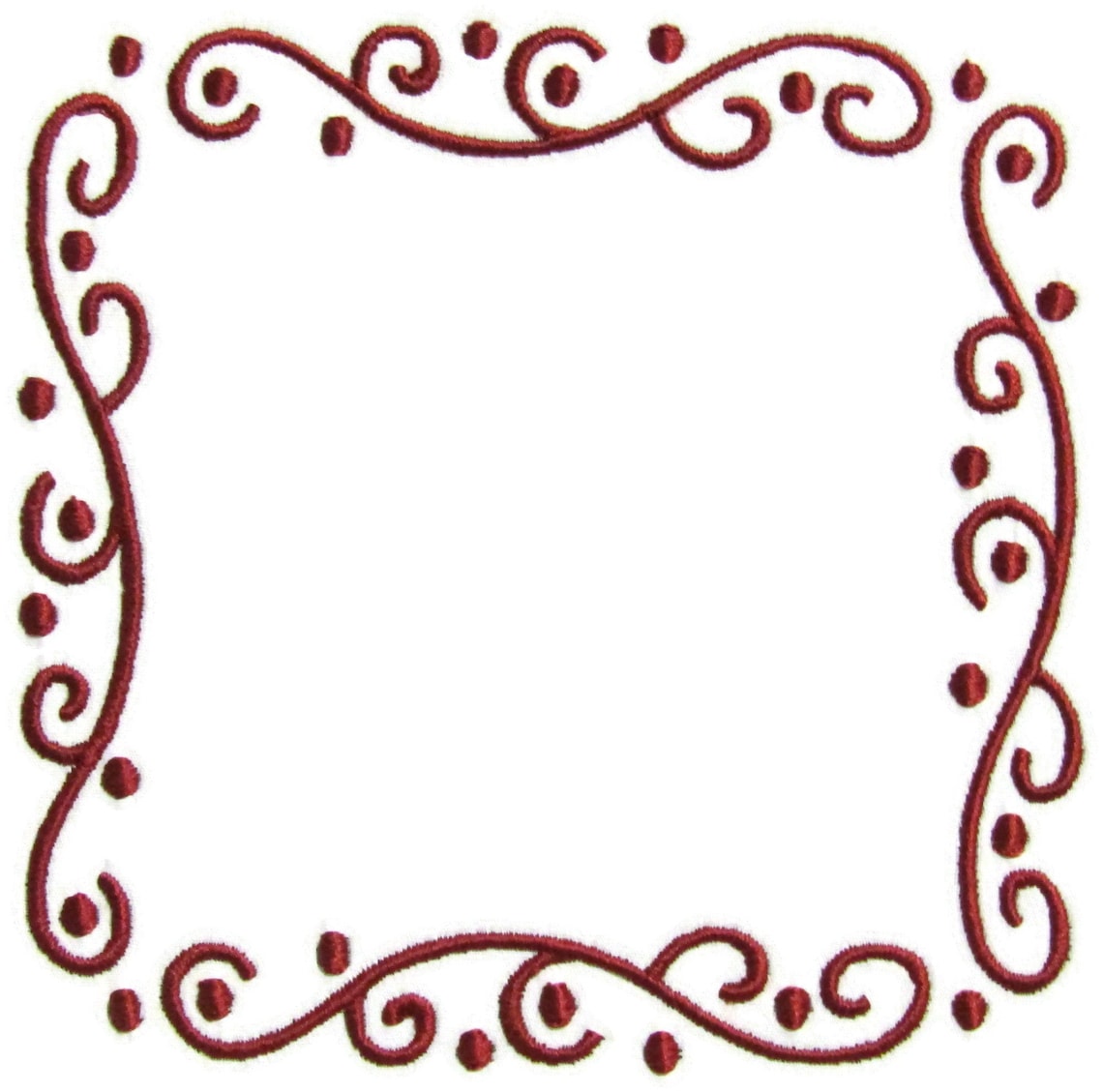 Scrollwork Square Embroidered Quilt Label to Customize With - Etsy