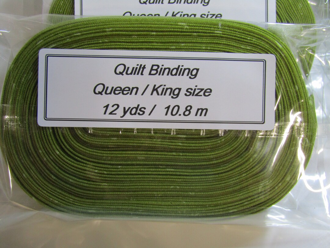Quilt Binding - Olive Green With Dots Ready Made Quilt Binding - 3 ...