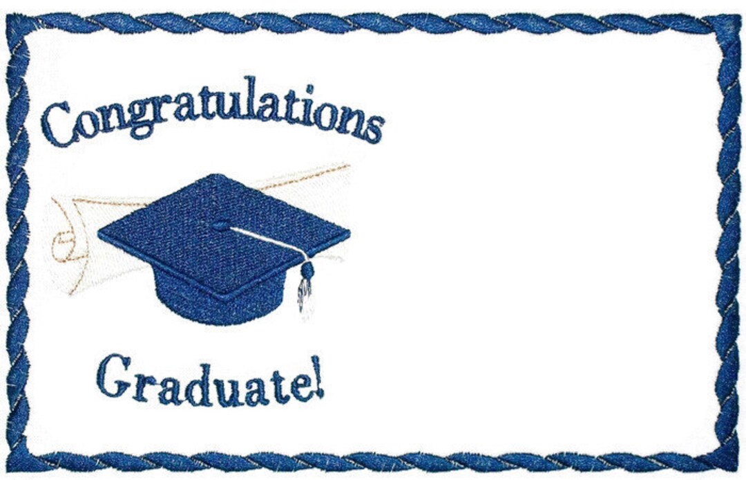 Graduation Embroidered Quilt Label to Customize With Your Personal ...