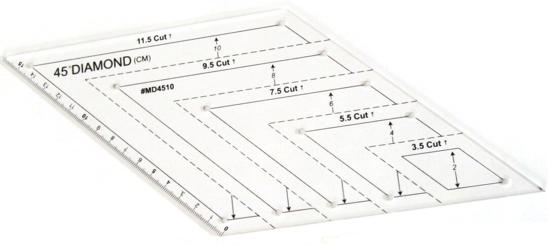 Diamond Metric Quilt Ruler 45 Degree 2cm 12cm - Etsy