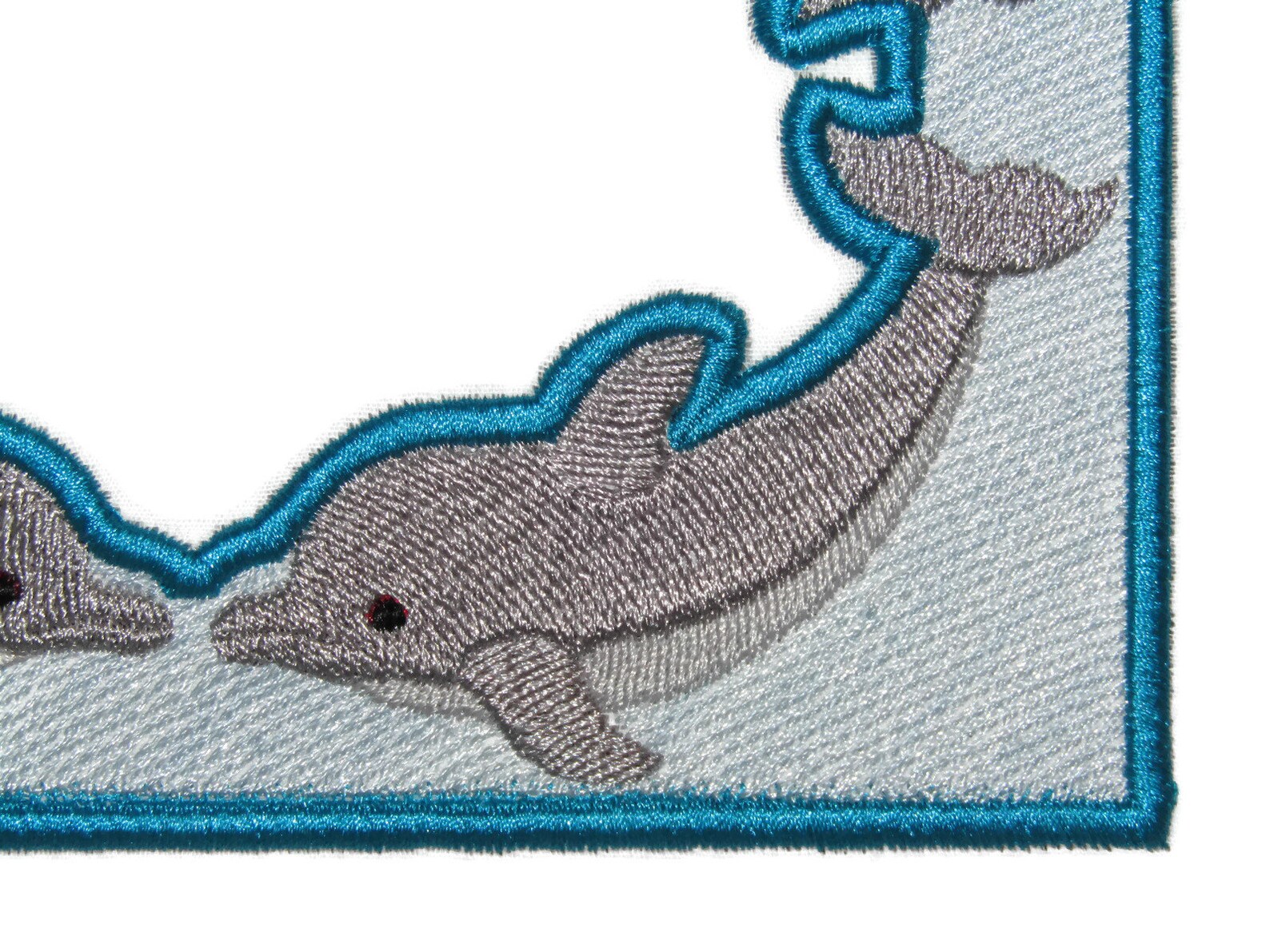 Dolphin Frame Embroidered Quilt Label to Customize With Your | Etsy