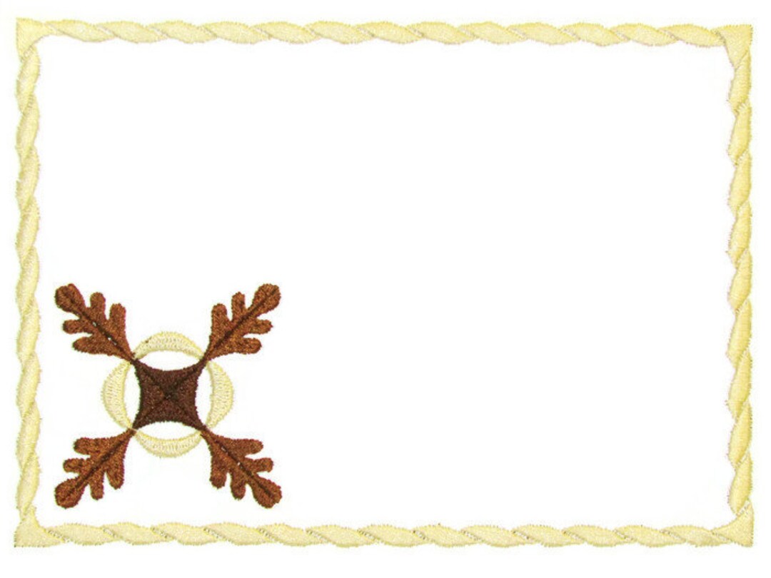 Oak Leaf Motif Embroidered Quilt Label to Customize With Your Personal ...