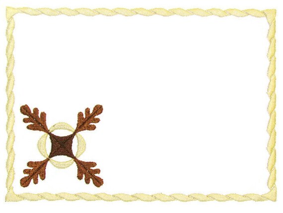 Oak Leaf Motif Embroidered Quilt Label to Customize With Your | Etsy