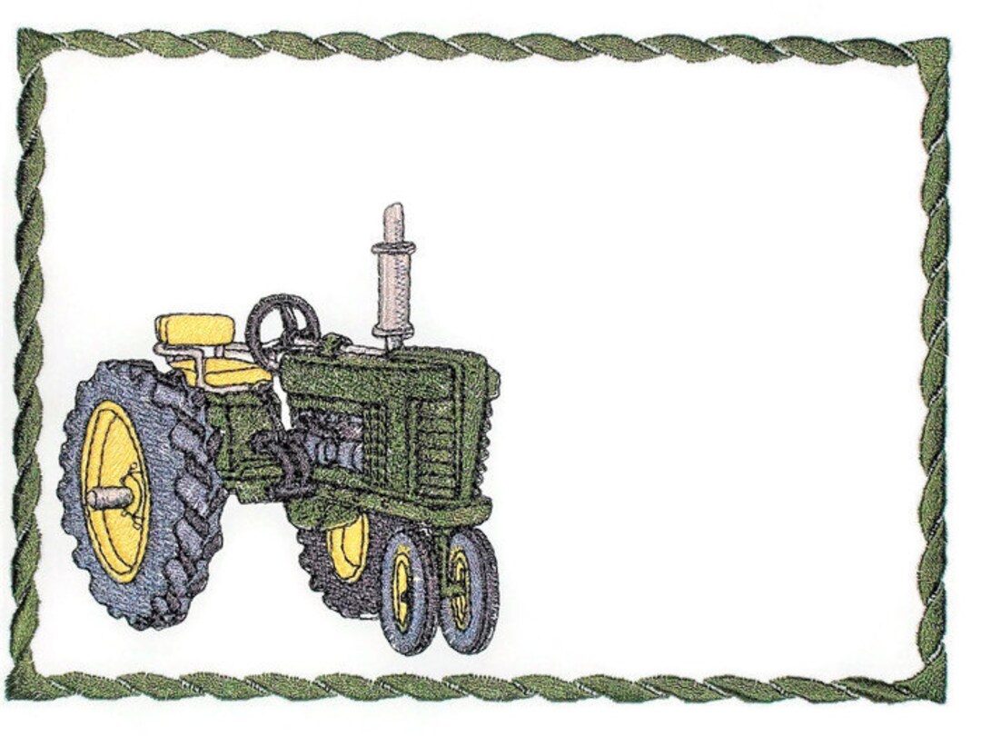Farm Tractor Embroidered Quilt Label to Customize With Your Personal ...