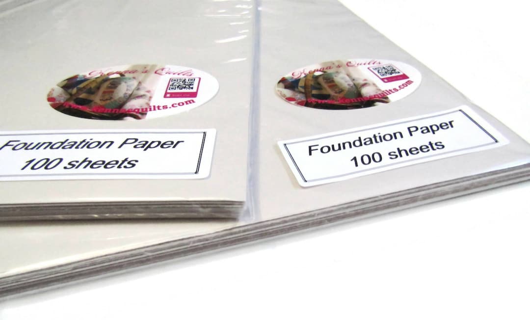2x - 100 Sheet Package of Foundation Paper for Paper Piecing. 8.5" X 11 ...